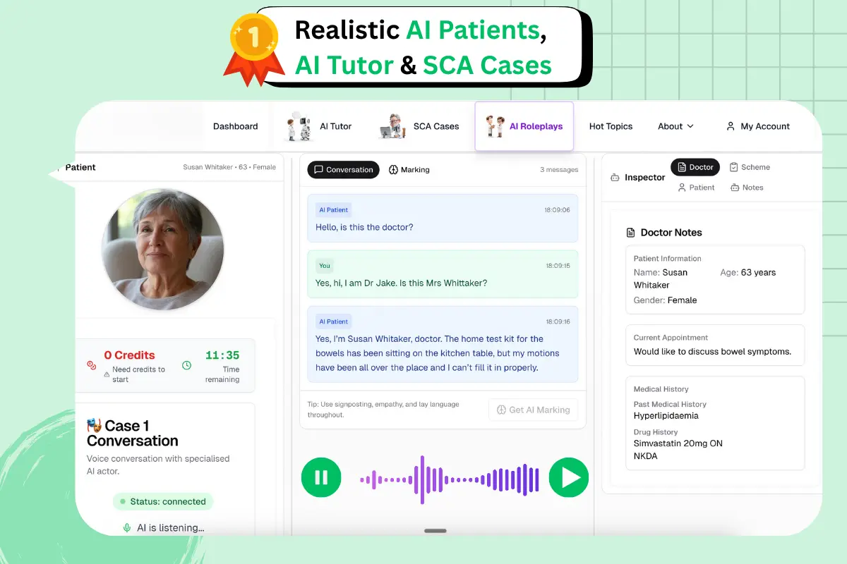 SCA Revision Powered by AI | RCGP SCA Cases | SCA Prep
